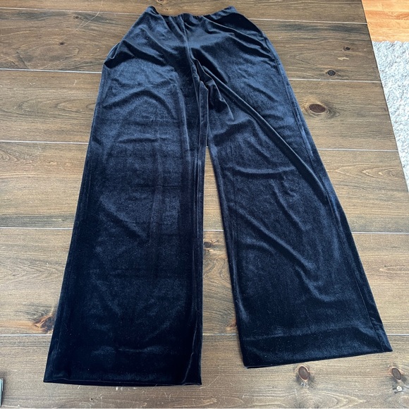 Sara Campbell | Pants & Jumpsuits | Sara Campbell Black Velvet Wideleg ...